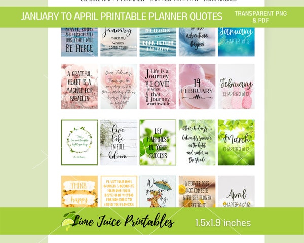 INSPIRED LIFE PLANNER Printable Planner Quotes, planner Accessories ...