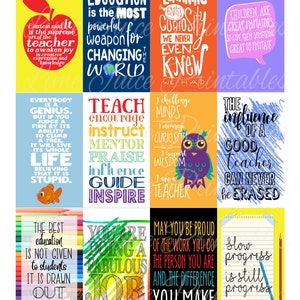 Printable TEACHER-HOME SCHOOL Educator Quotes, Big Happy Planner, Quote ...