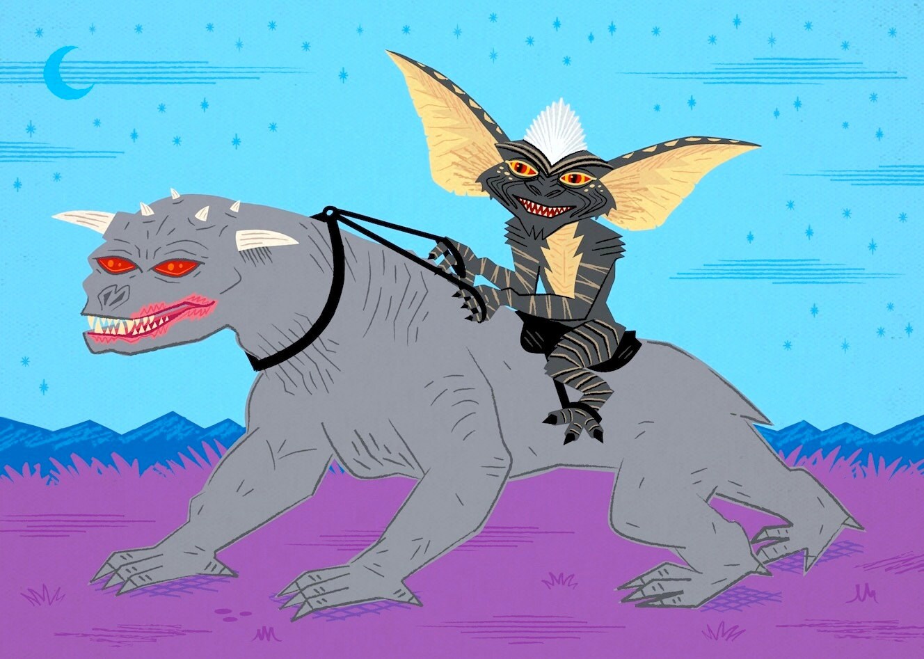 The Halloween Series Stripe Rides Zuul Limited Edition Art - Etsy