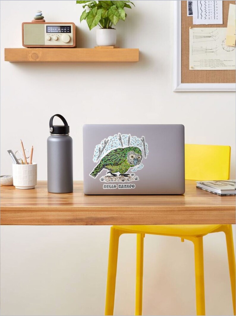 Hello Kakapo, Bird Sticker, Small, Medium, Large, X-large by Oliver ...