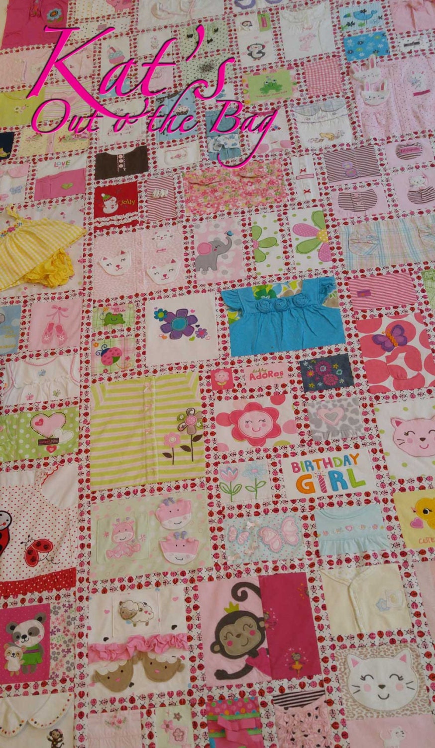 Baby Clothes Quilt MEMORY QUILT First Year Clothes Quilt - Etsy