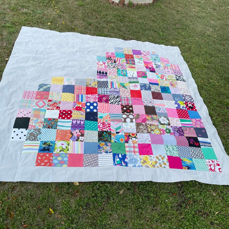 Baby Clothes Quilt Shaped Like a Heart Heart Memory Quilt - Etsy