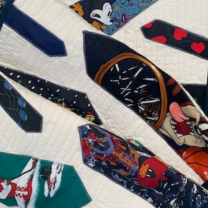 Neck Tie Memory Table Runner | Table Runner Quilt | Memorial Quilt Made ...