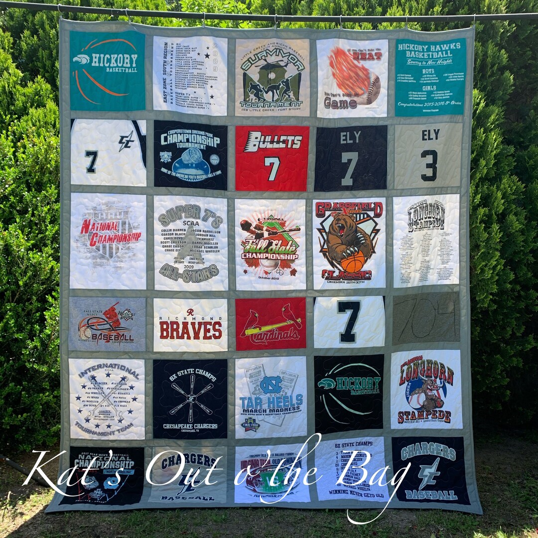 Tshirt Quilt Made From Tshirts Custom Made to Order | Collegiate Tee ...