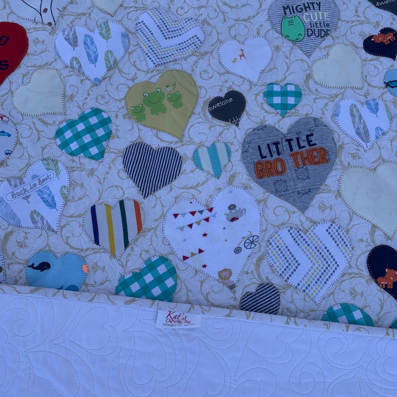 Baby Clothes Quilt Shaped Like a Heart Heart Memory Quilt - Etsy