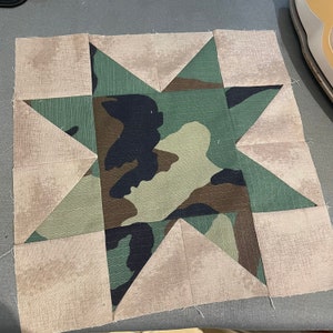 Military Memory Quilt Made From Fatigues or Military Uniforms | Fatigue ...