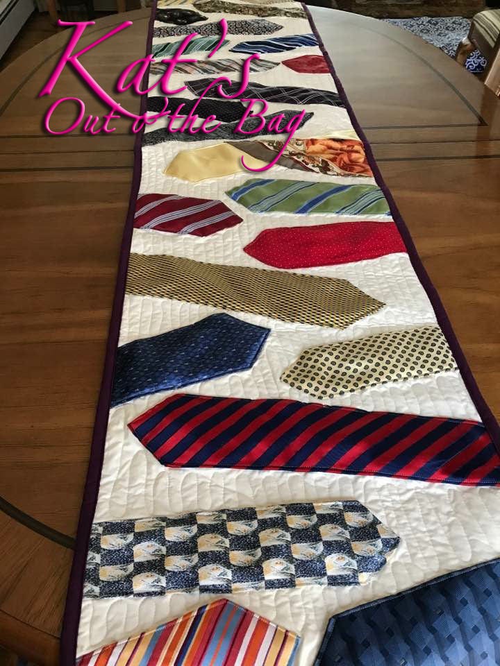 Neck Tie Memory Table Runner Table Runner Quilt Memorial | Etsy
