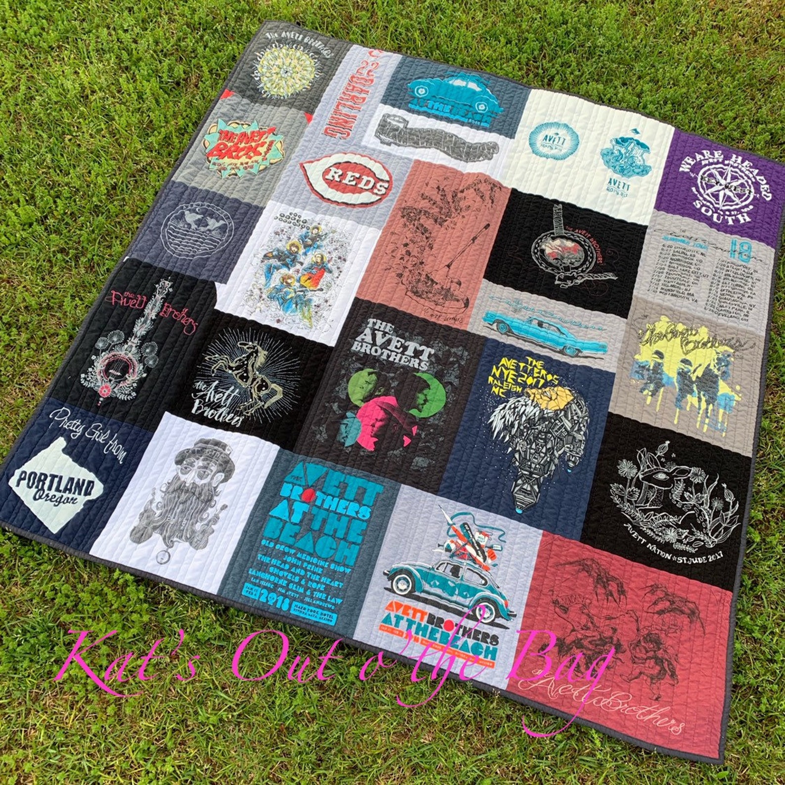 Tshirt Quilt Made From Band or Concert T-shirts. Custom Made - Etsy