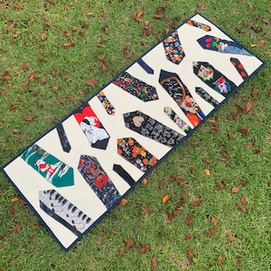 Neck Tie Memory Table Runner | Table Runner Quilt | Memorial Quilt Made ...