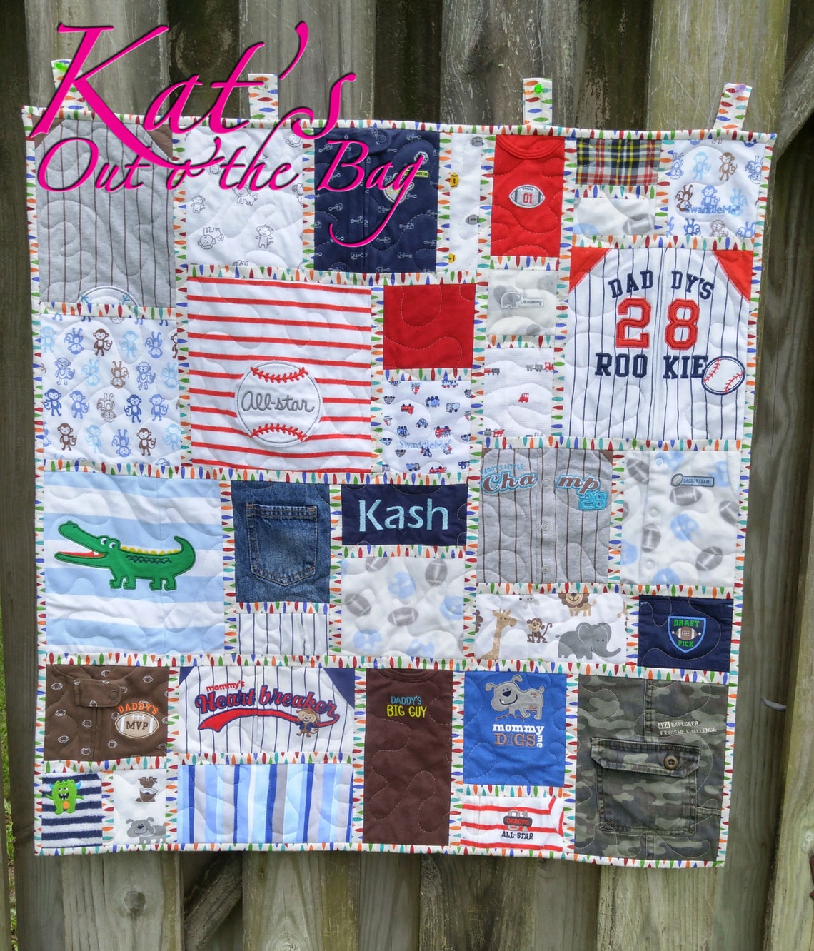 Memory Quilt From Baby Clothes Custom - Etsy