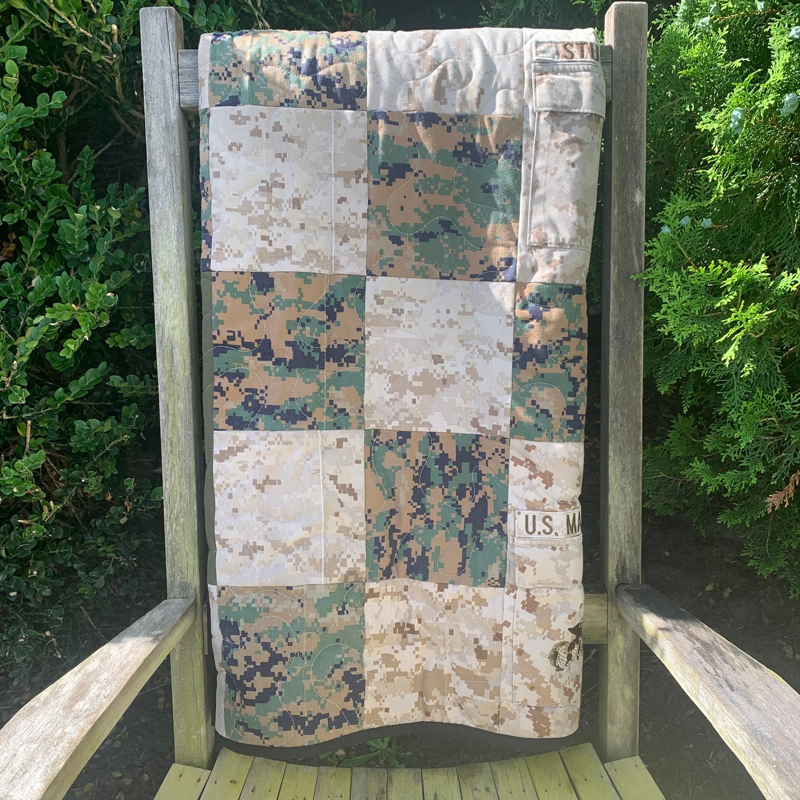 Military Memory Quilt Made From Fatigues or Military Uniforms | Fatigue ...