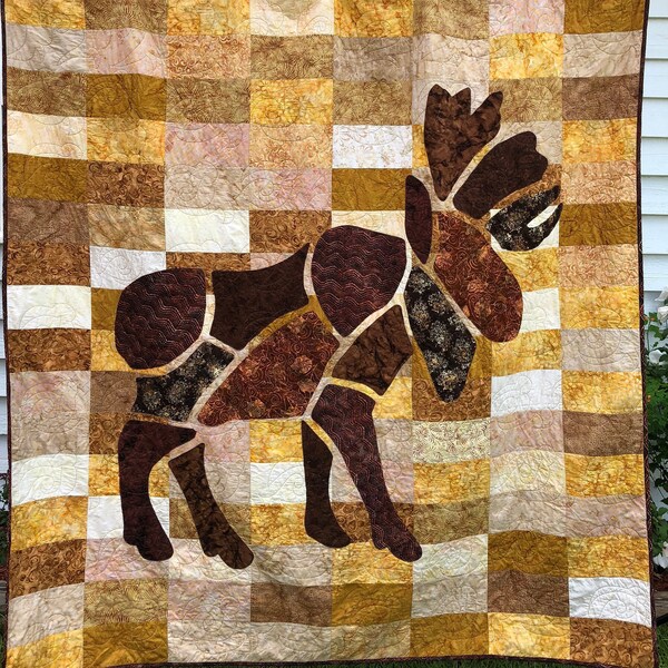 Moose Quilt - Etsy