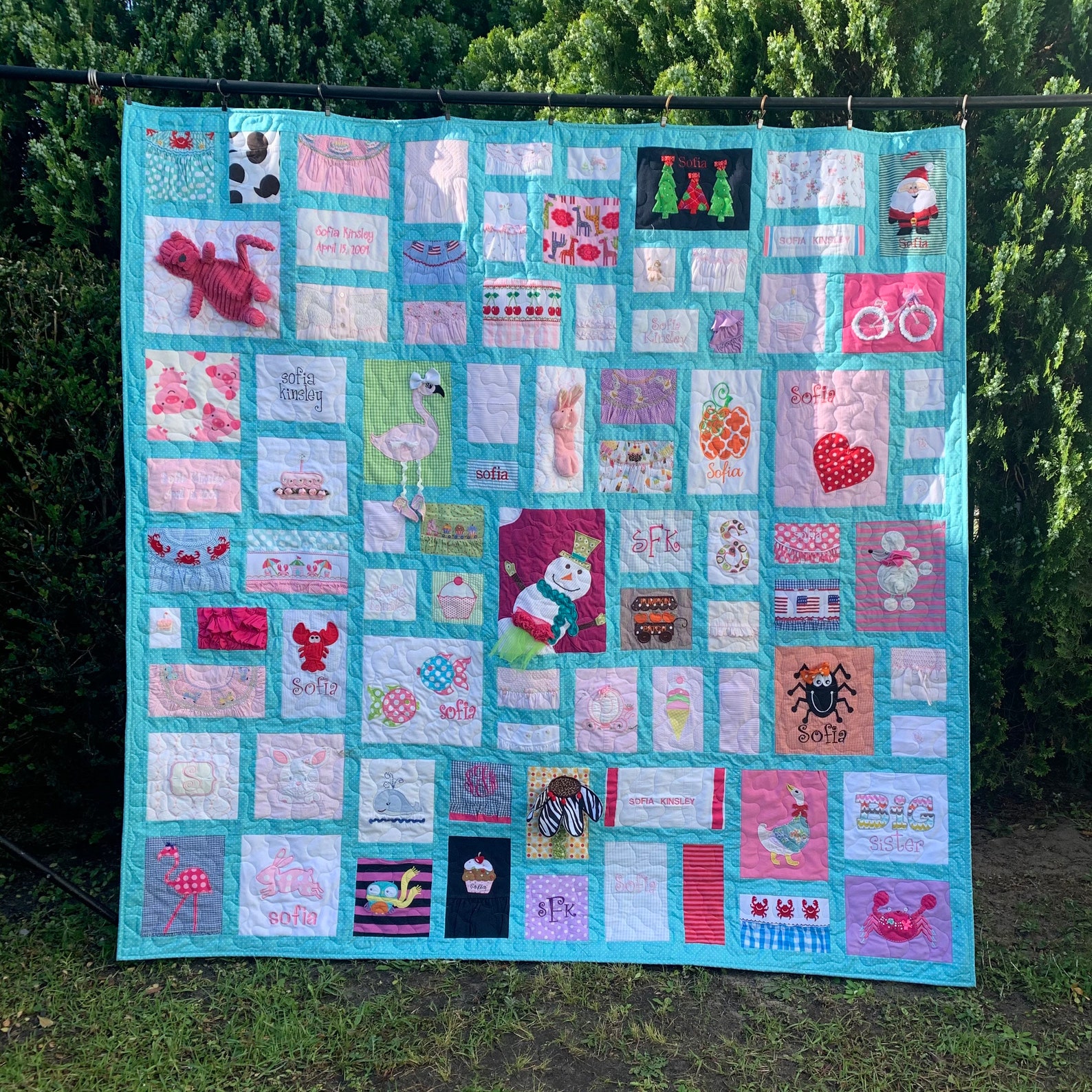 Baby Clothes Quilt MEMORY QUILT First Year Clothes Quilt | Etsy