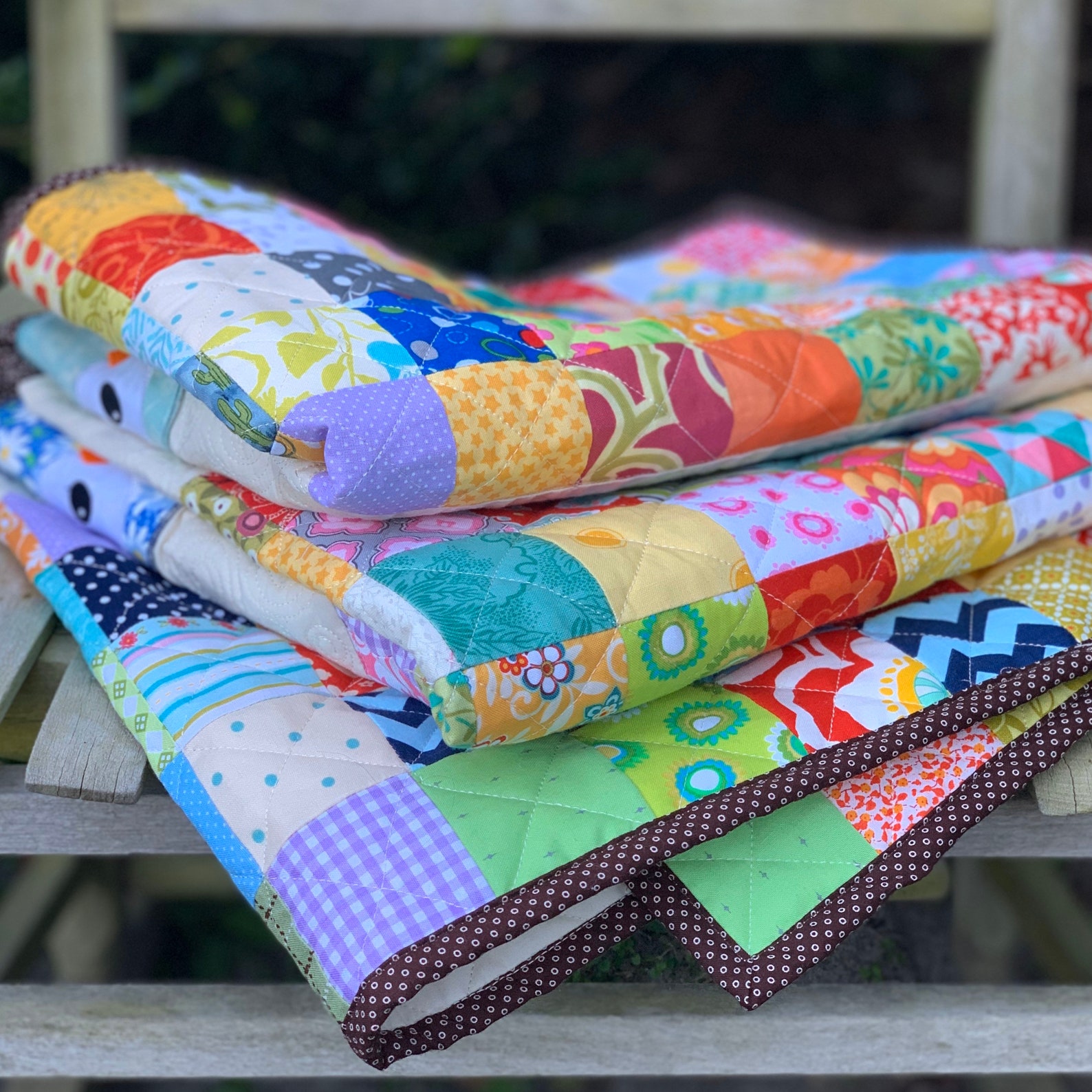 Owl Quilt With Small Patch Work Quilting Owl Baby Blanket - Etsy