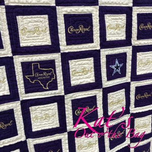Crown Royal Quilt, Blanket, Keepsake, Throw Made From Your Collection ...