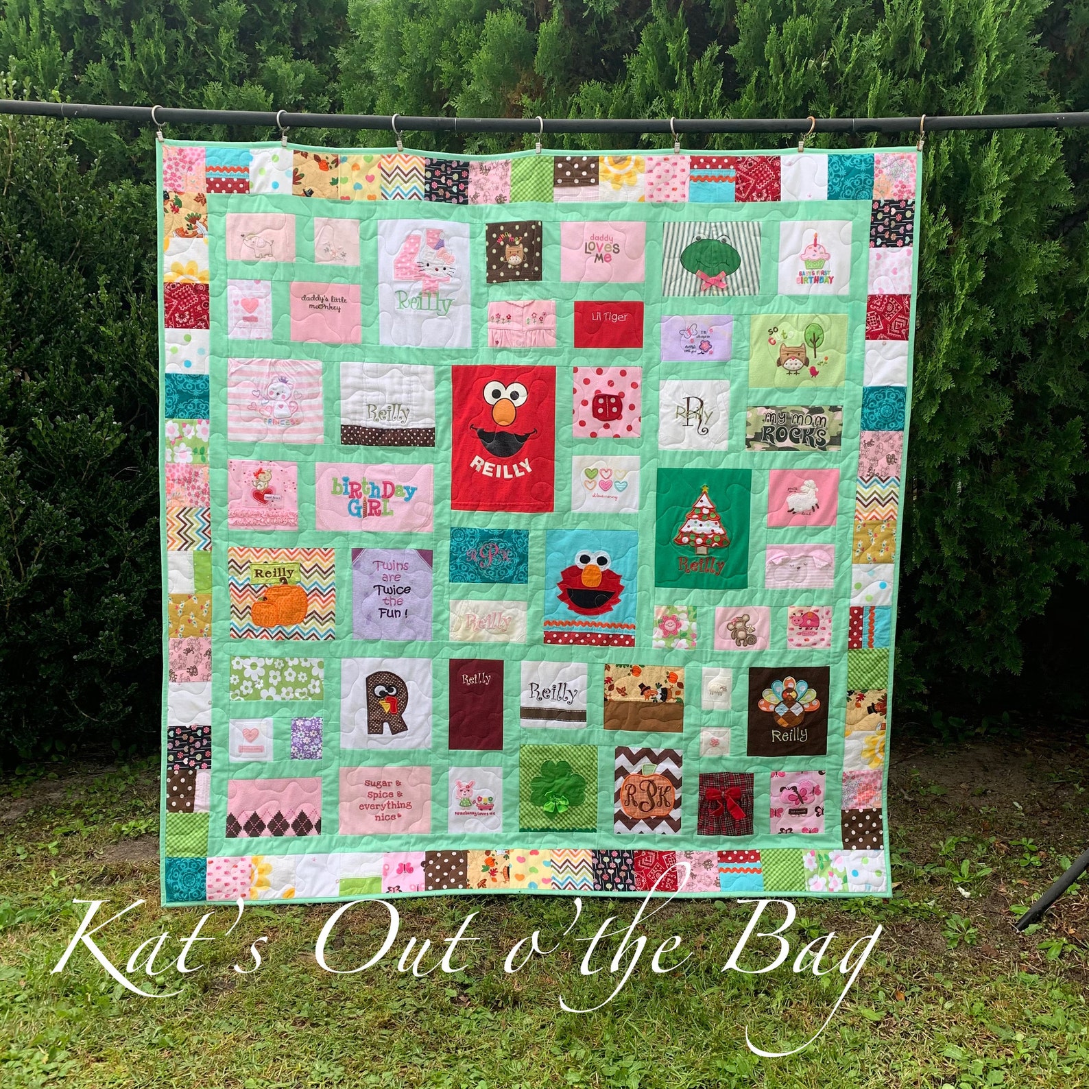 Baby Clothes Quilt MEMORY QUILT First Year Clothes Quilt | Etsy