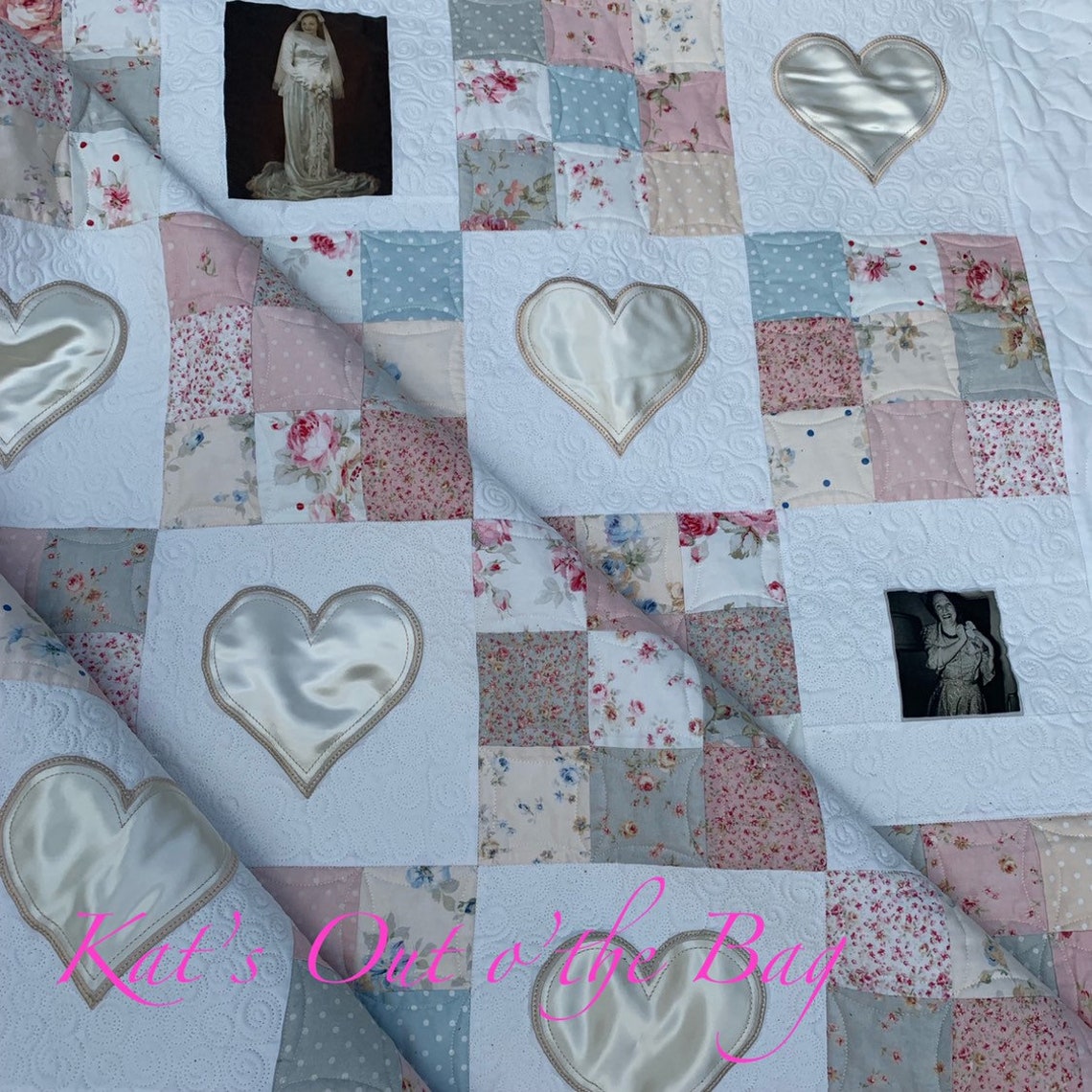 Memory Quilt From Heart Wedding Dress and Coordinating - Etsy