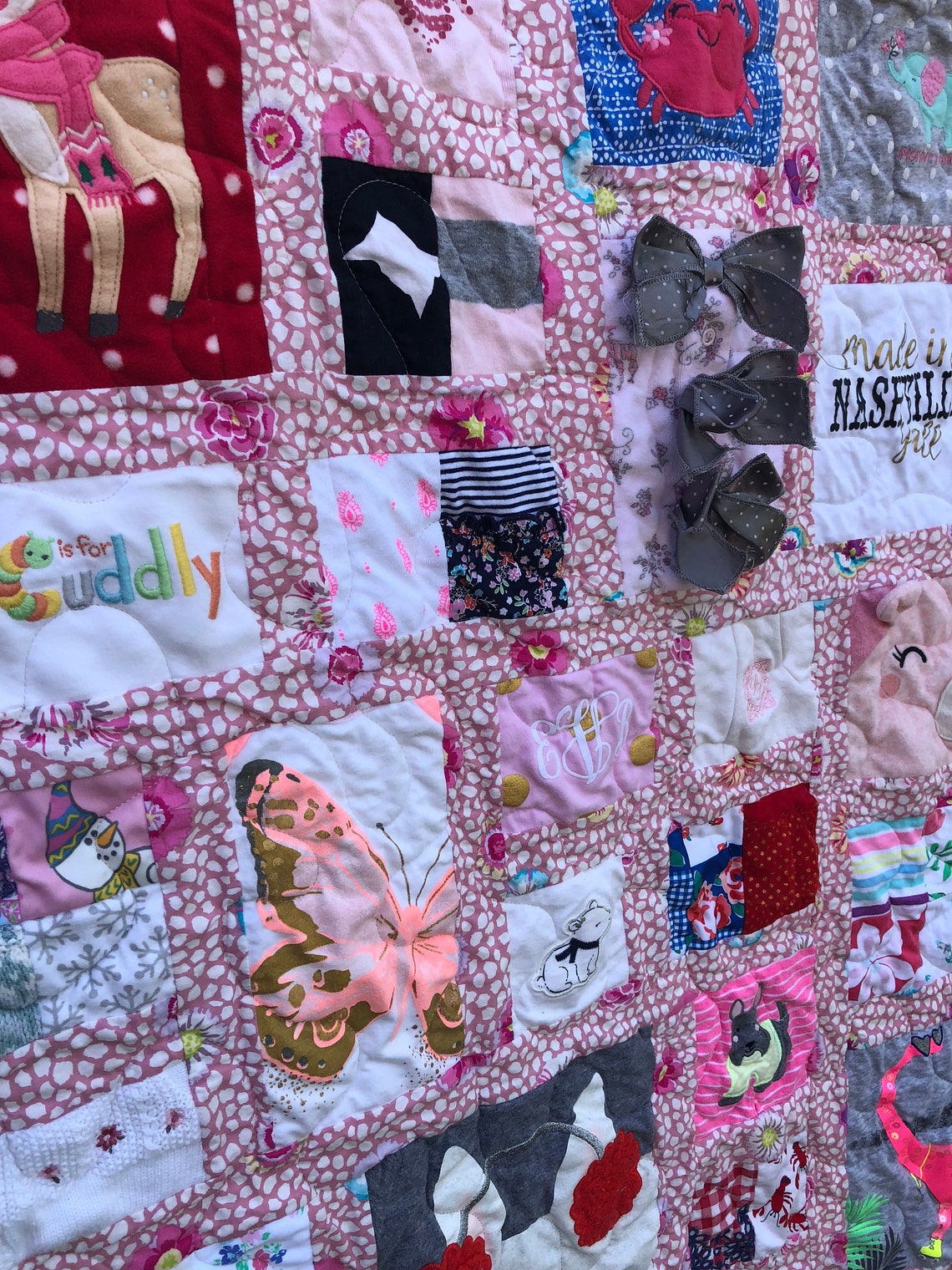 Memory Quilt With Children's Clothes, Keepsake, Memorial, Baby Clothes ...