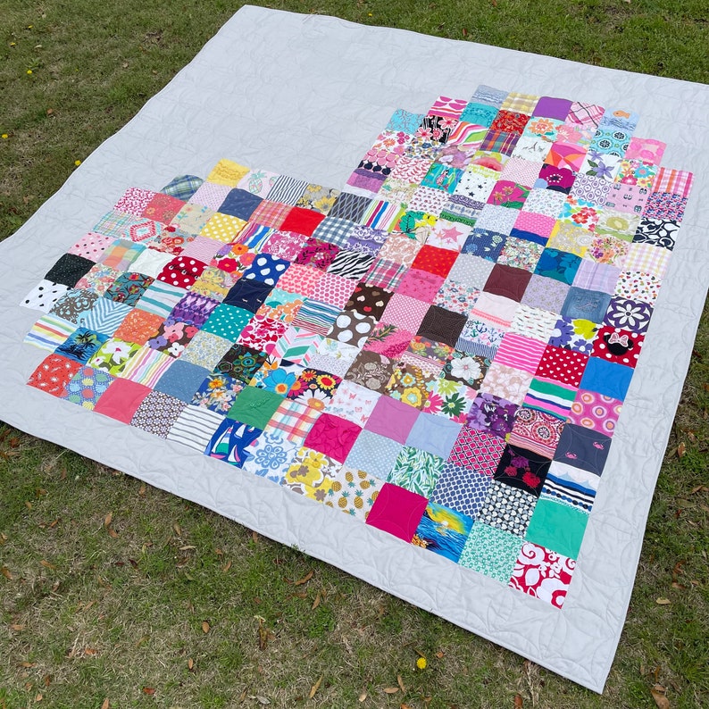 Baby Clothes Quilt Shaped Like a Heart Heart Memory Quilt - Etsy