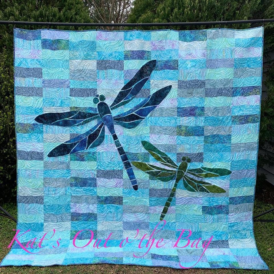 Dragonfly Stencil Quilt