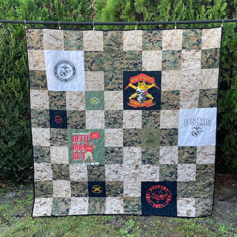 Military Memory Quilt Made From Fatigues or Military Uniforms - Etsy