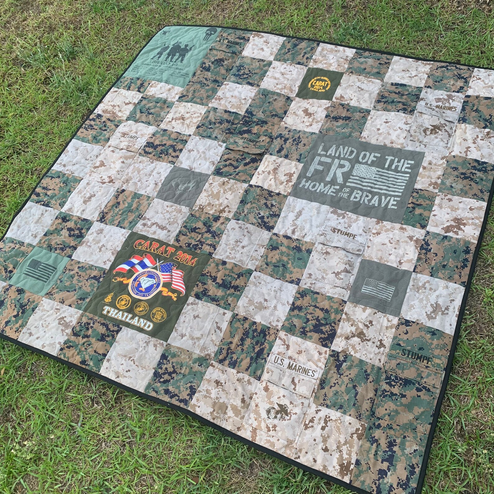 Military Memory Quilt Made From Fatigues or Military Uniforms - Etsy