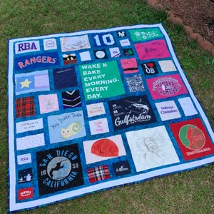 T-shirt Quilt Made From Band or Concert Tees Custom Made - Etsy