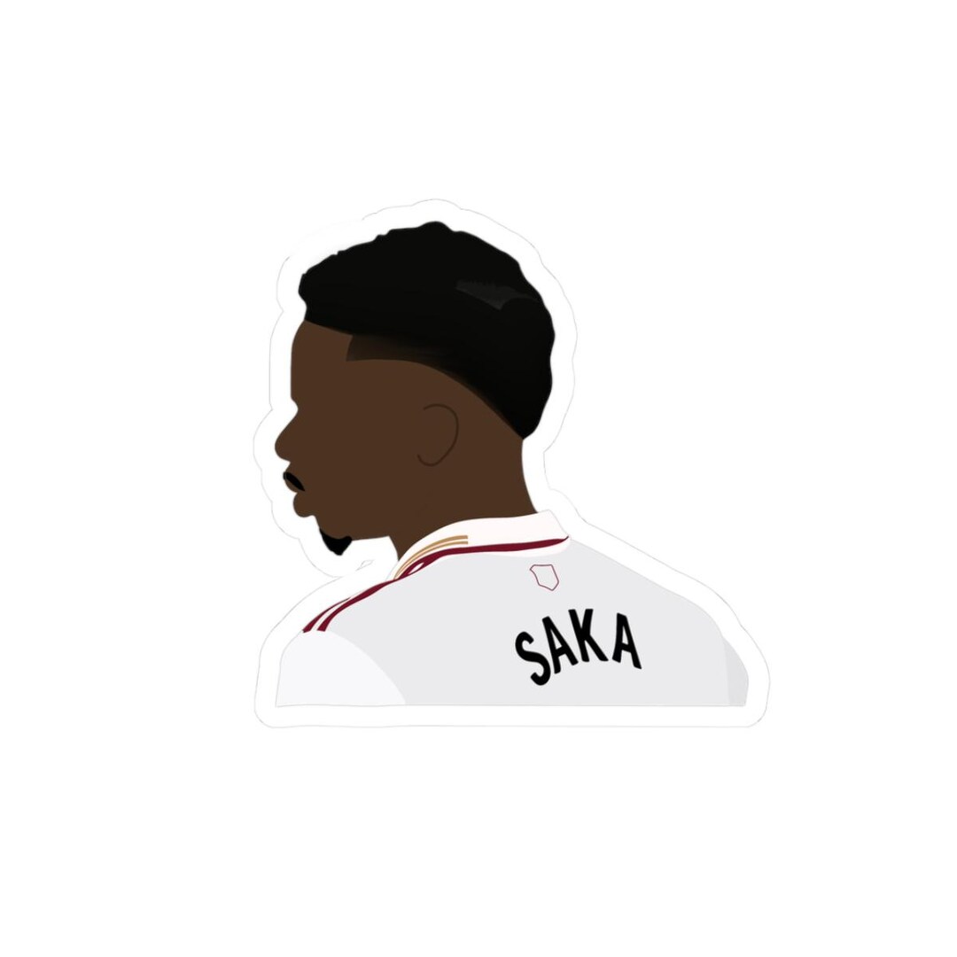 Bukayo Saka Minimalist Illustration - Football Kiss-cut Stickers - Etsy