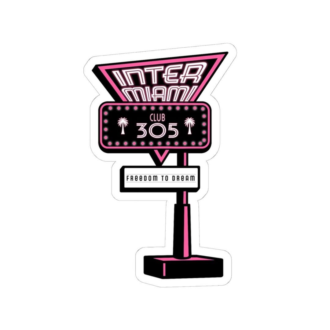 Miami Retro Neon Motel Sign - Kiss-cut Sticker - Etsy