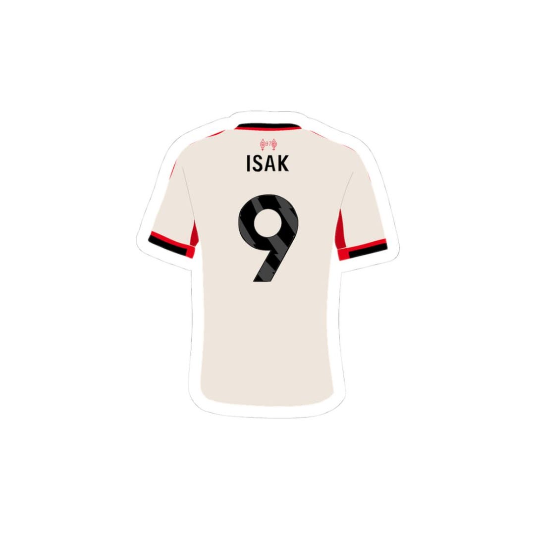 Alexander Isak Liverpool Jersey Illustration - Kiss Cut Sticker - Etsy