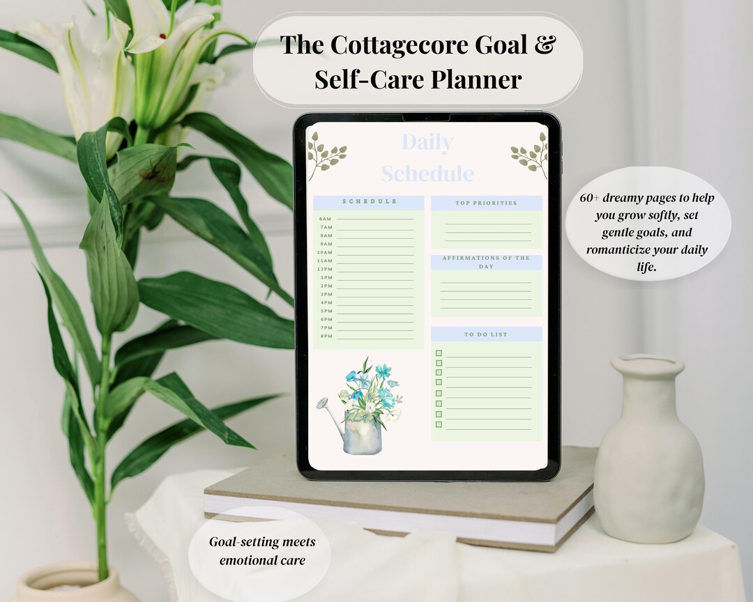 Cottagecore Digital Planner | Goal Setting + Self-care | iPad ...