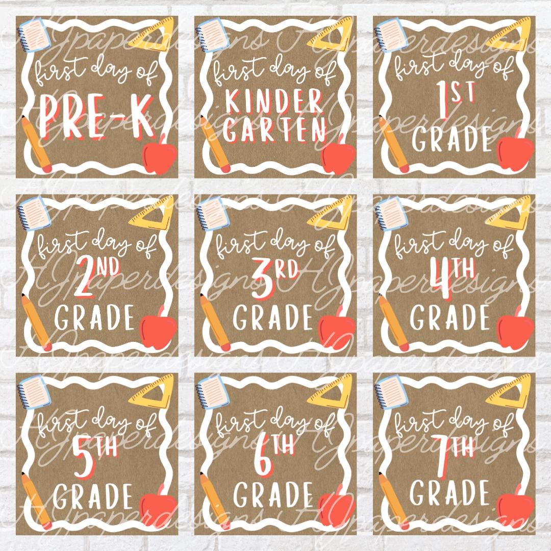 Painted Banner Template | First Day of School Banner | Back to School ...