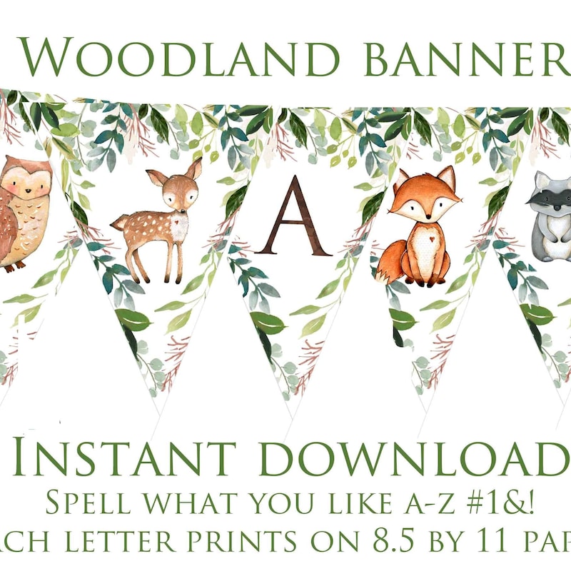 Woodland Banner - Etsy