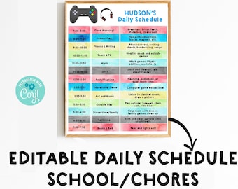 Video Game Daily Schedule - Etsy