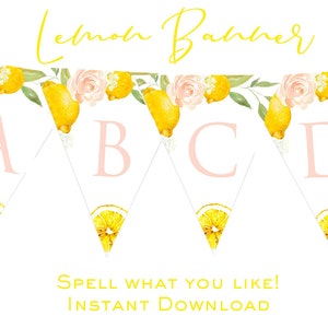 Editable Lemon First Birthday Party Welcome Sign Lemon Birthday Welcome ...