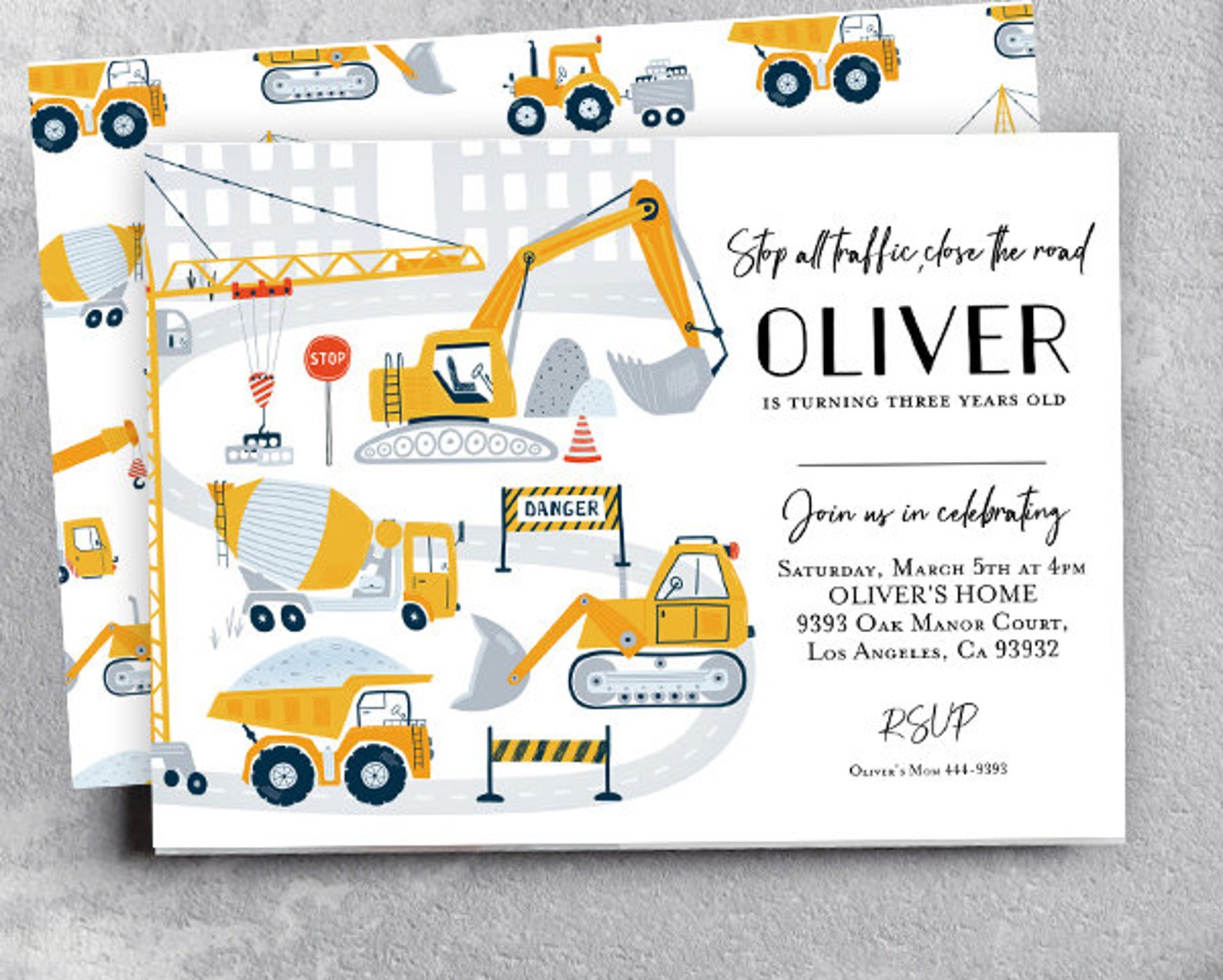 Construction Birthday Invitation Editable Construction Invitation Dump ...