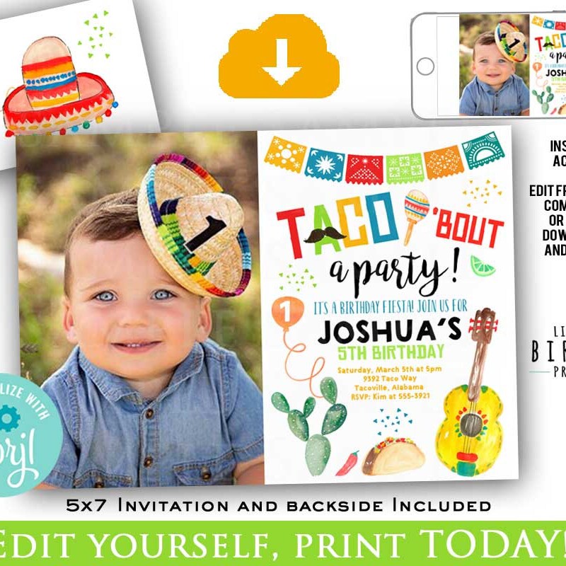 Taco First Birthday - Etsy