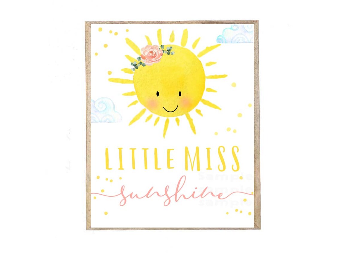 Little Miss Sunshine Wall Art Print Printable You Are My - Etsy