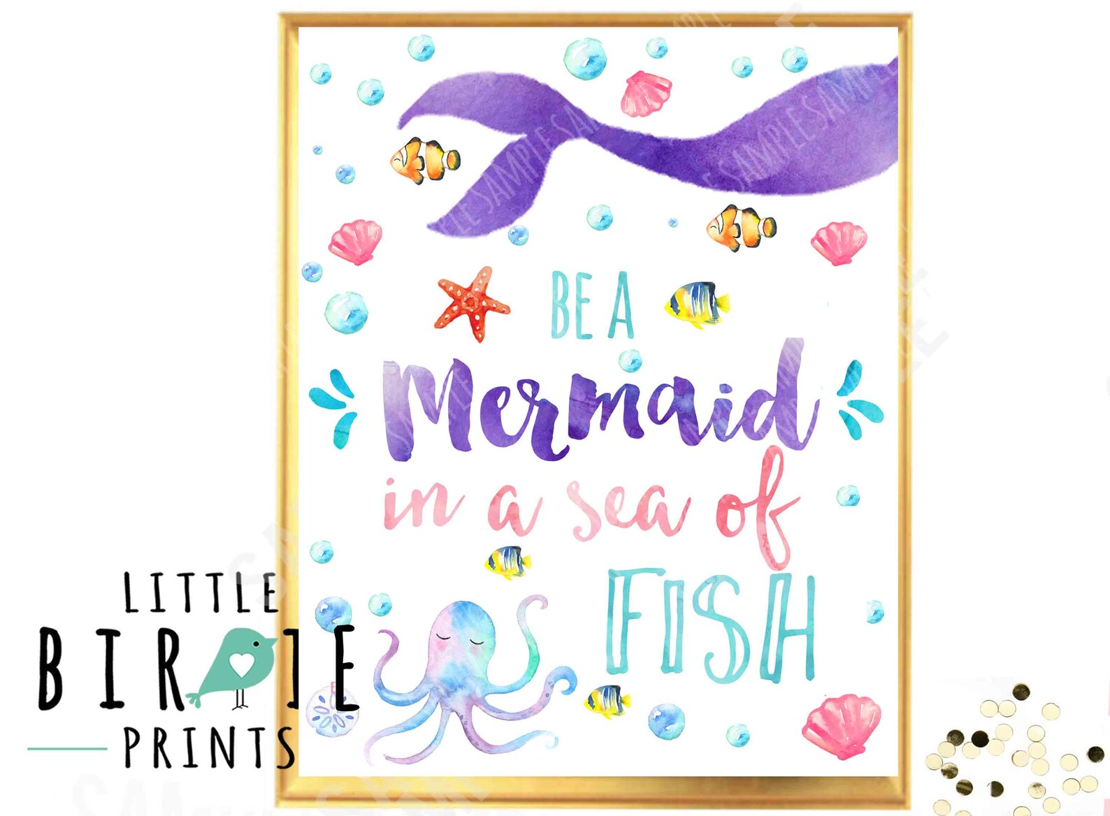 MERMAID Party Sign Mermaid Party Sign Be a Mermaid in a Sea of - Etsy