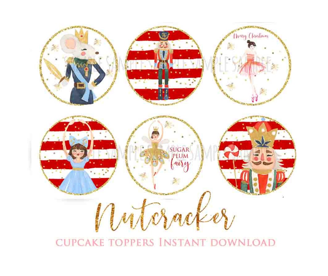 NUTCRACKER Cupcake Toppers Nutcracker Birthday Party - Etsy