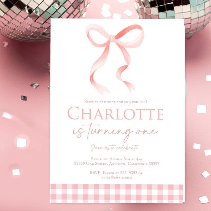 Bow Invitations - Etsy