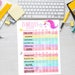 Unicorn Chore Chart Editable Rainbow Reward Chart Instant Download ...