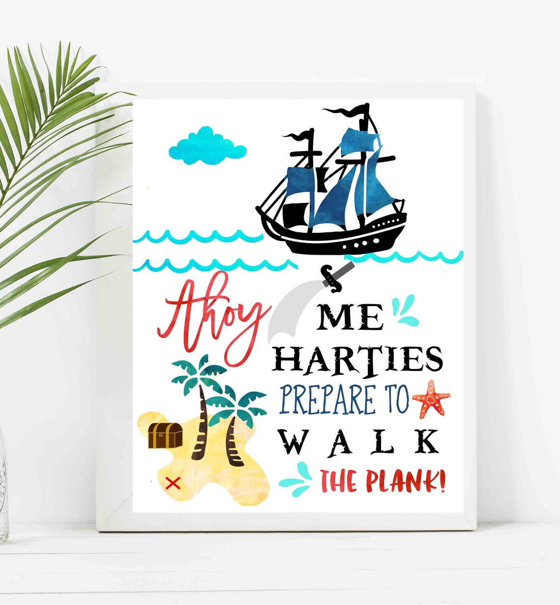 Mermaid Pirate Party Sign Mermaids and Pirates Party Sign | Etsy