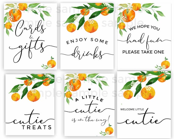 CUTIE Baby Shower Decorations SIGNS // A Little Cutie is on - Etsy