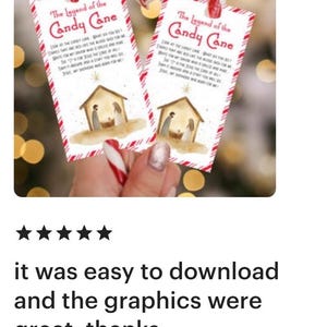 Legend of the Candy Cane Gift Tag Printable Jesus Christian Gospel Gift ...