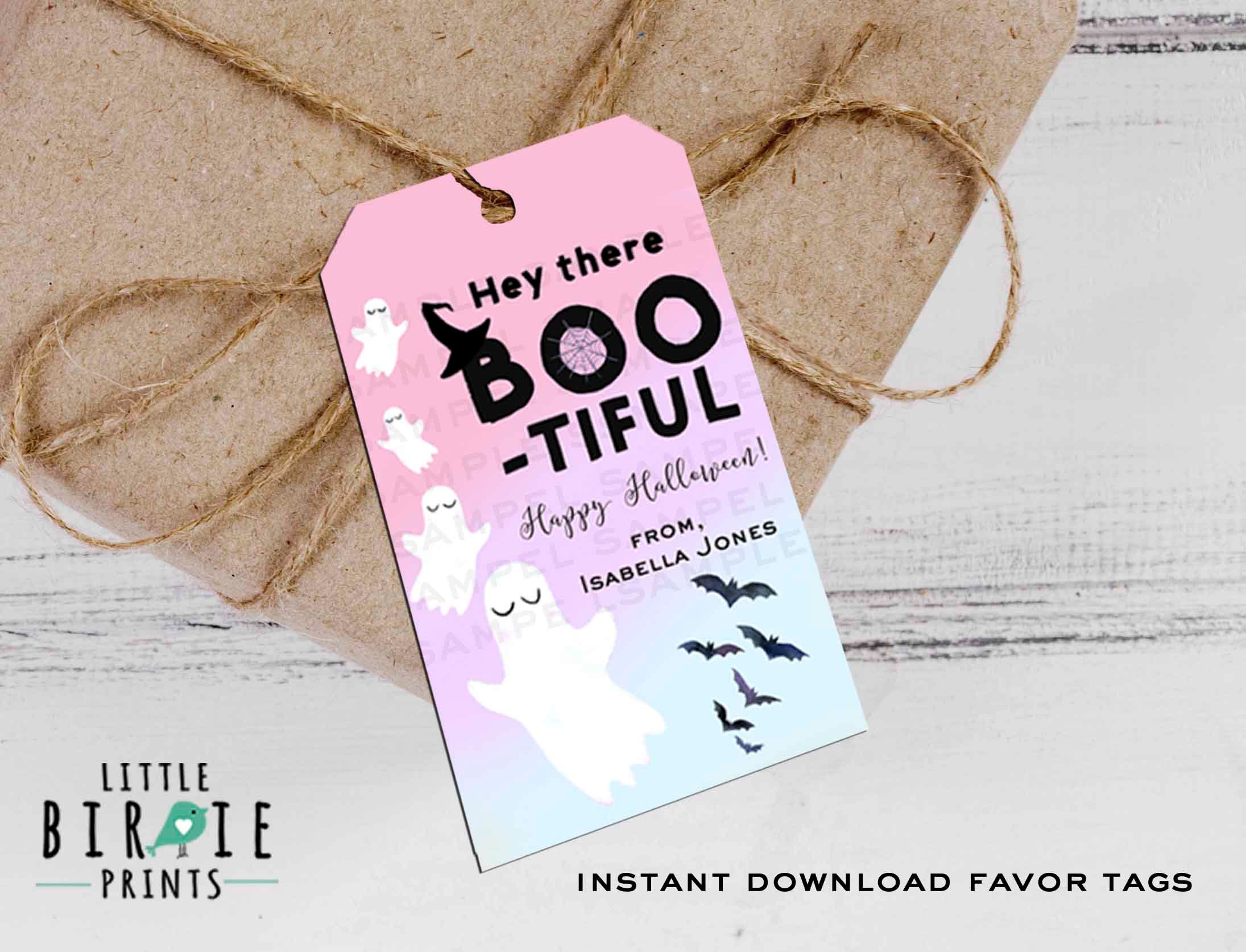 Pink Halloween Cupcake Toppers Pink Halloween Birthday Party | Etsy