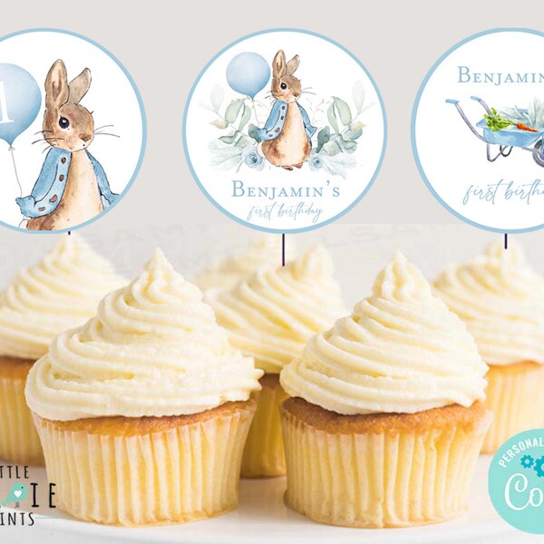Peter Rabbit Cupcake Topper - Etsy