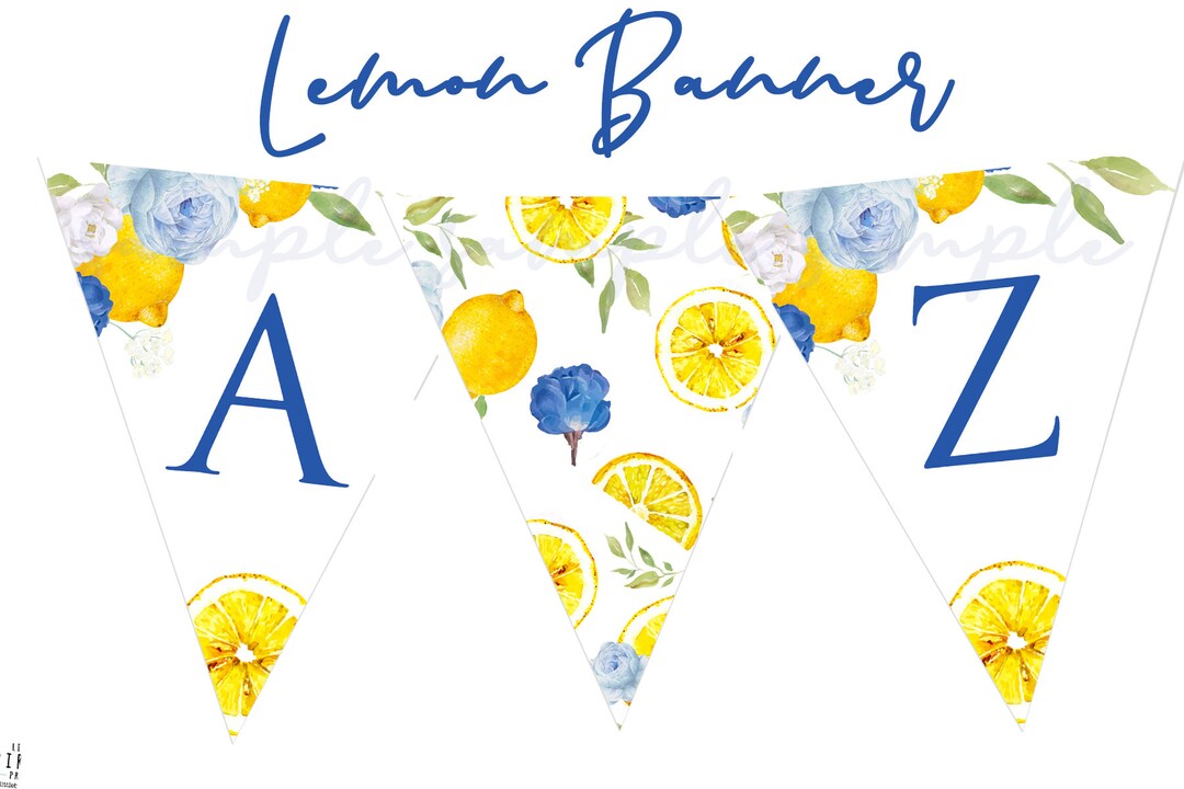 LEMON Banner Main Squeeze Bridal Shower Banner Lemon Baby Shower Banner ...