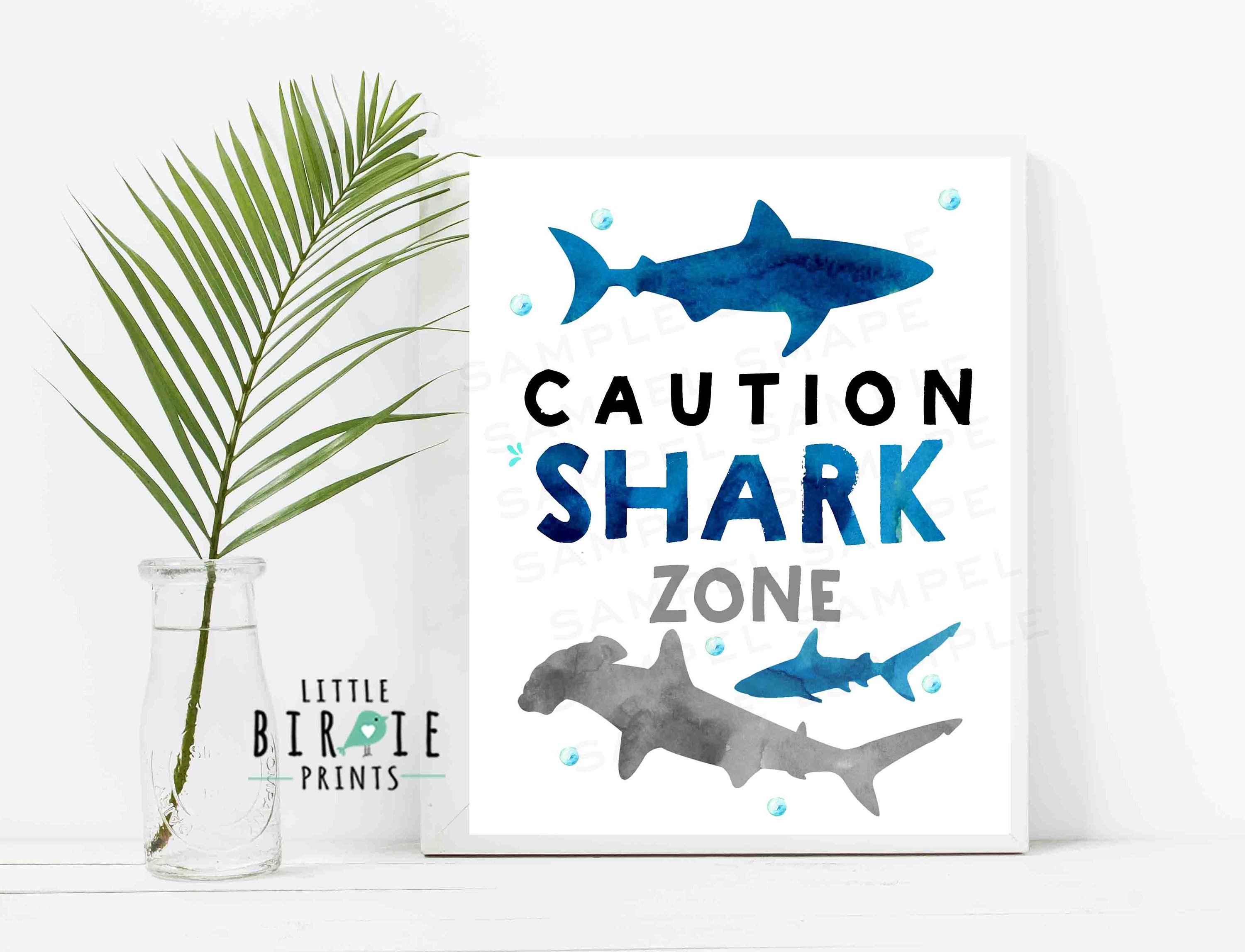 SHARK Banner Shark Birthday Party Decorations Bunting Banner | Etsy