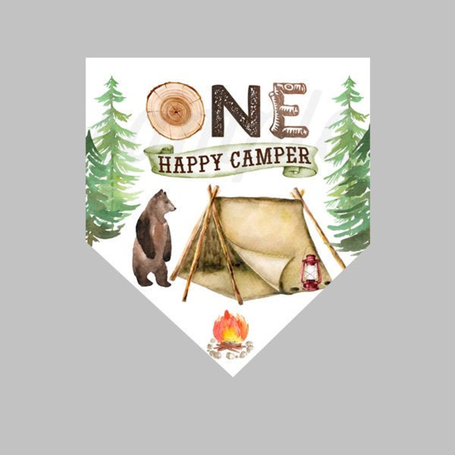 PRINTABLE One Happy Camper cake topper Instant download cake | Etsy